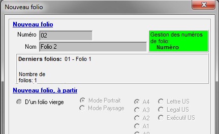La gestion des numéros de folio